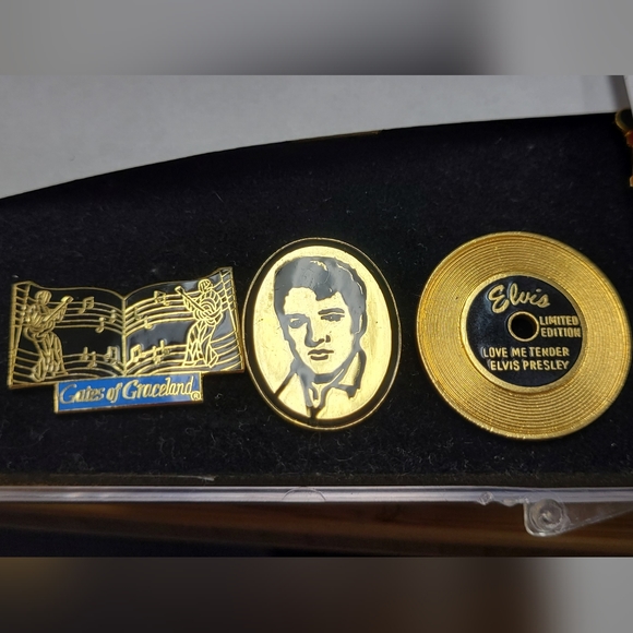EP Enterprises | Other | Vintage Set Elvis Presley Hat Tie Lapel Pins | Poshmark